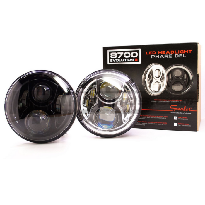 TruckLite 7" Round Heated LED Headlights (Pair) | HID Kit Pros